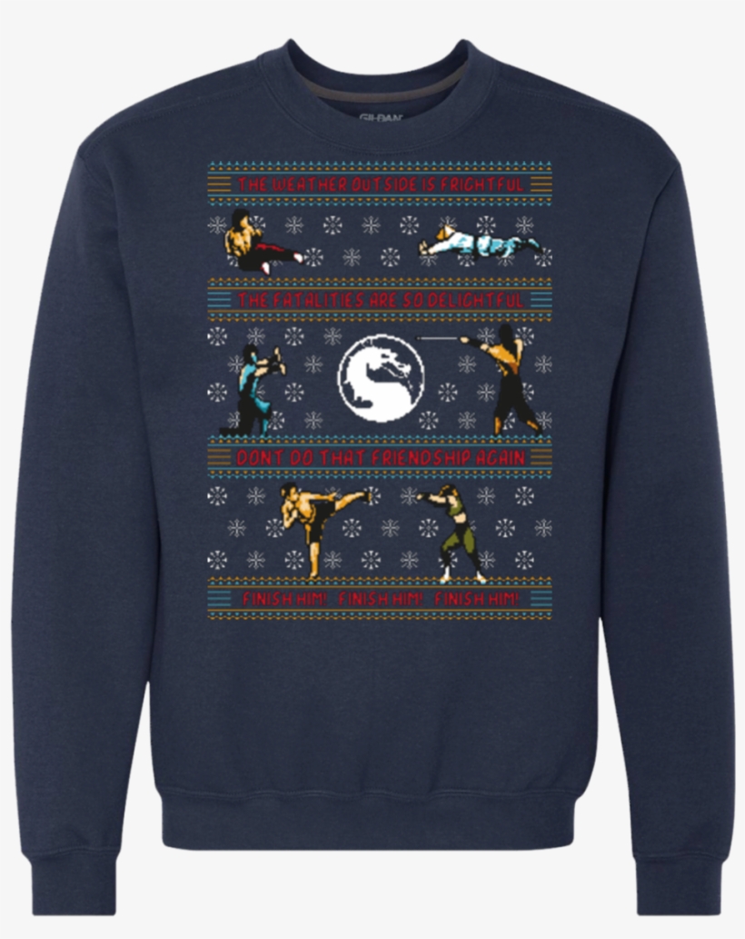 Finish Him Finish Him Finish Him Premium Crewneck Sweatshirt - Sweater ...