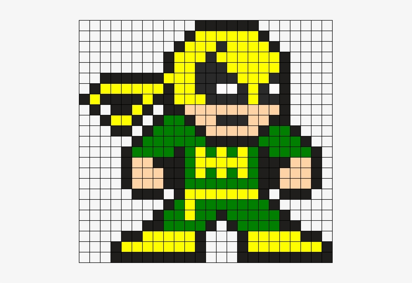 Iron Fist Modern Perler Bead Pattern / Bead Sprite - Iron Fist Pixel ...