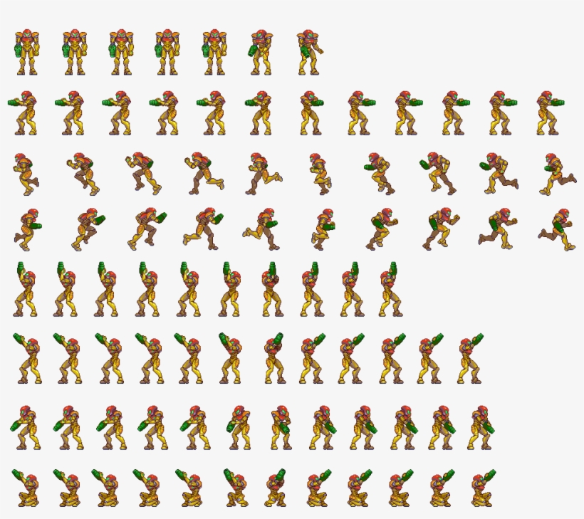 Omegachaino On Twitter Png Zero Suit Samus Sprites - Zero Mission Samus ...