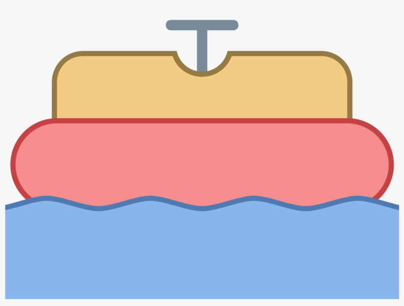 This Icon Depicts A Boat Floating In Water - Icon - Free Transparent ...