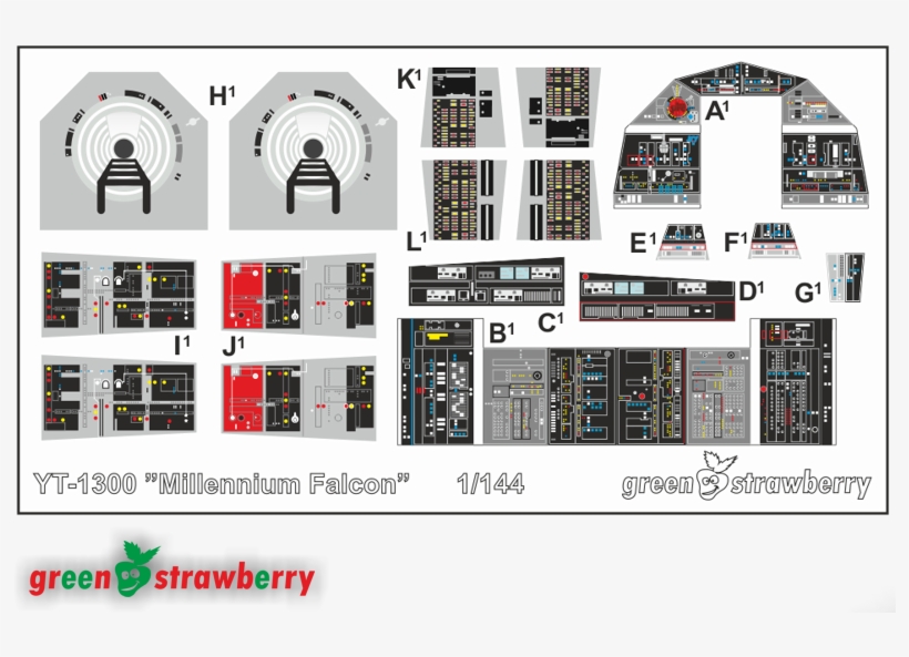 Quick View - Millennium Falcon Cockpit Decals - Free Transparent PNG ...
