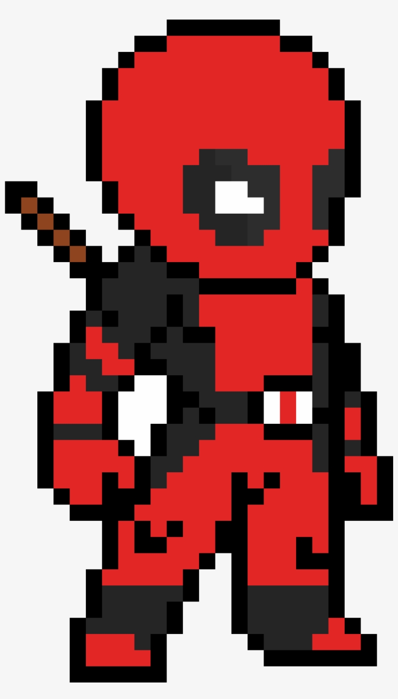 Deadpool - Deadpool Pixel Art - Free Transparent PNG Download - PNGkey