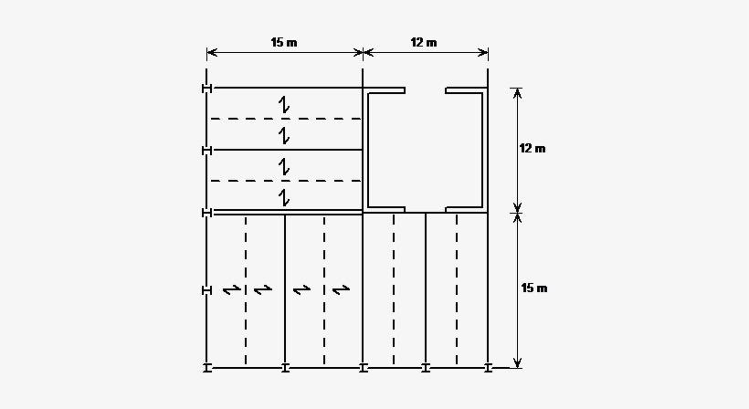 Typical Beam Layout Around A Concrete Core - Steel Beam Structural Plan ...