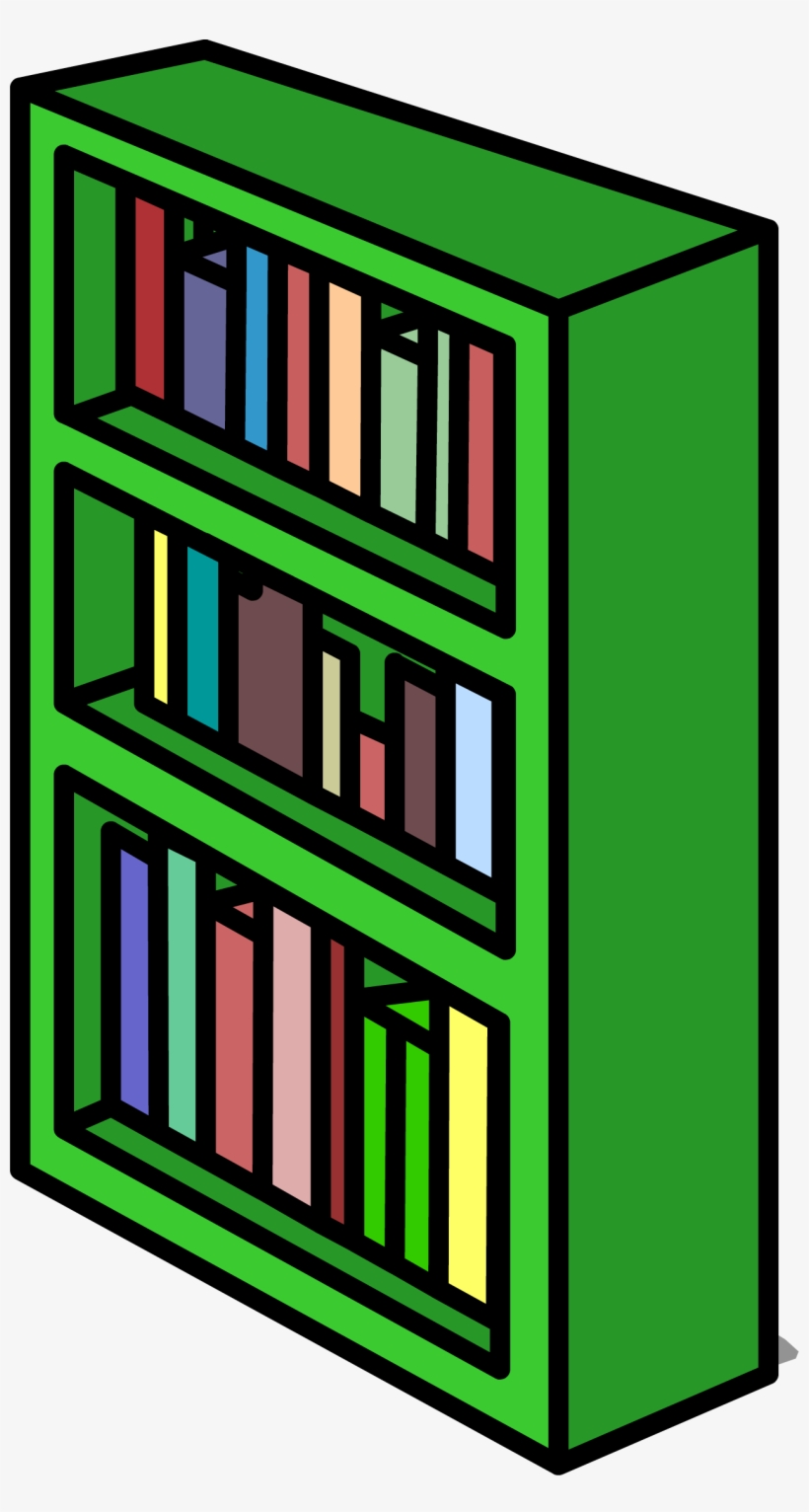 Green Bookcase Sprite 007 - Bookshelf Sprite Png - Free Transparent PNG ...