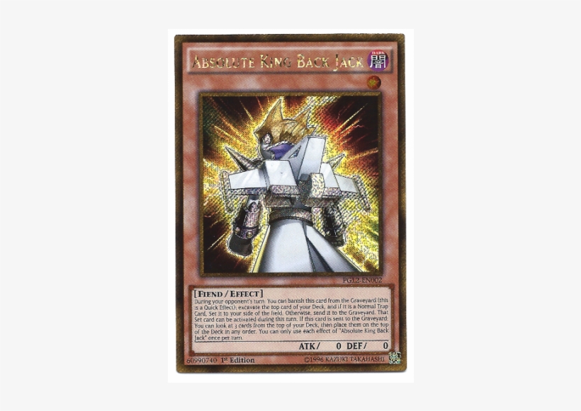Absolute King Black Jack Yugioh Card Pgl2-en002 1st - Free Transparent ...