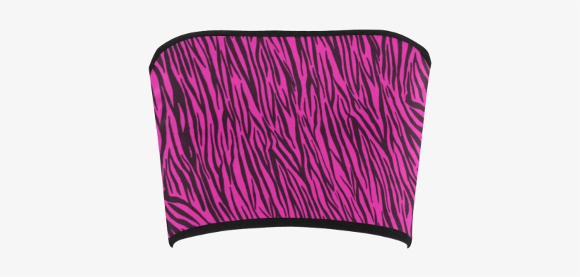 Hot Pink Zebra Stripes Bandeau Top - Zebra - Free Transparent PNG ...
