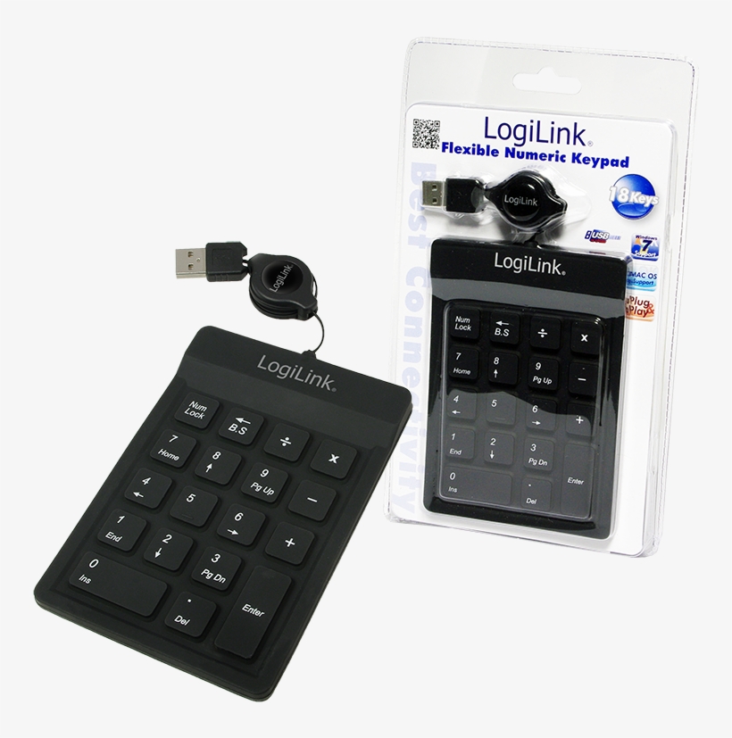 Image (png) - Logilink Numeric Silicone Usb Keypad - Free Transparent ...