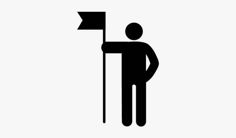 Man Holding A Flag Vector - Man Holding Flag Icon - Free Transparent ...