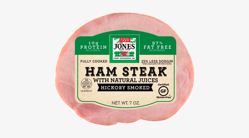 7 Oz Ham Steak - Jones Dairy Farm Ham Steak - Free Transparent PNG ...