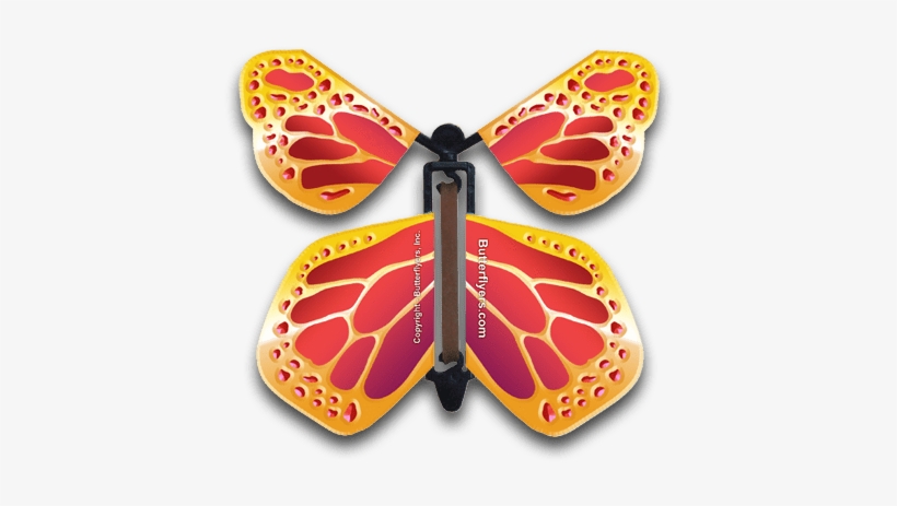 Red Gold Monarch Magic Flying Butterfly - Blue - Free Transparent PNG ...