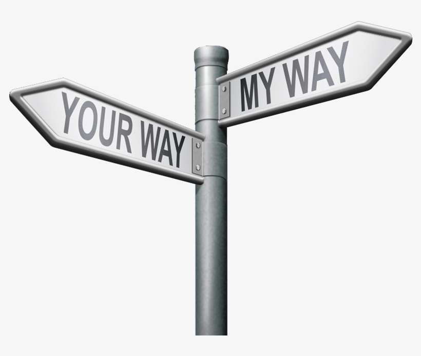 Signpost My Way Your Way - Transparent Background Street Sign - Free ...