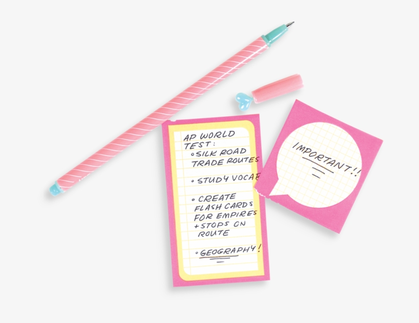 Notes On A Roll Sticky Note Set - Pen - Free Transparent PNG Download ...