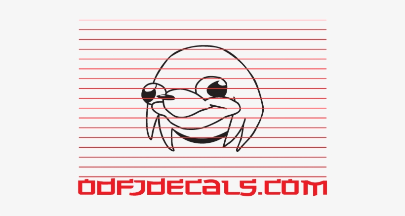 Ugandan Knuckles Head - Decal - Free Transparent PNG Download - PNGkey