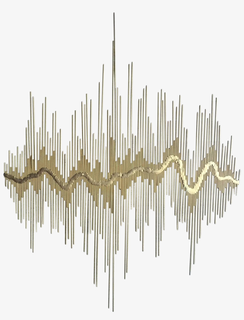 "sound Waves" Metal Wall Sculpture On Chairish - Sound Wave Sculpture ...