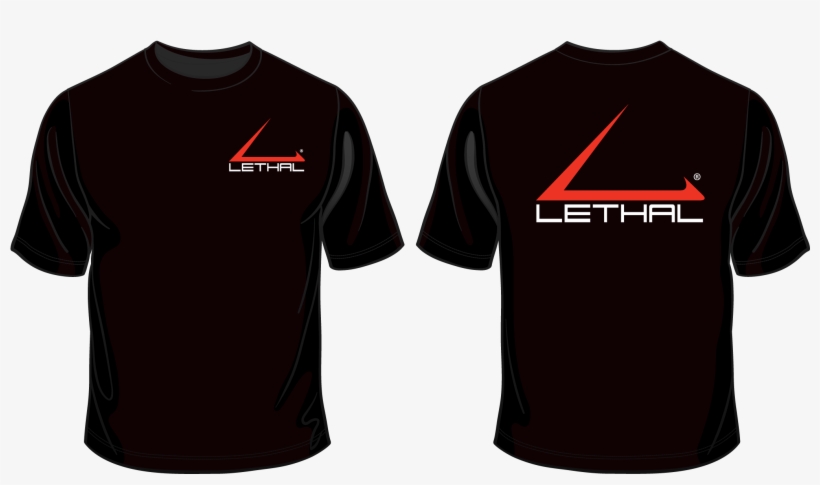 Lethal Logo T-shirt - Black Shirt With Design - Free Transparent PNG ...