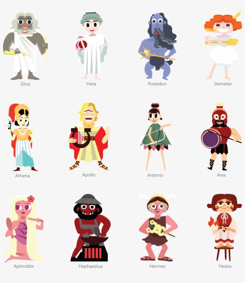 Meet The Greek Gods - Match And Learn The Greek Gods - Free Transparent ...