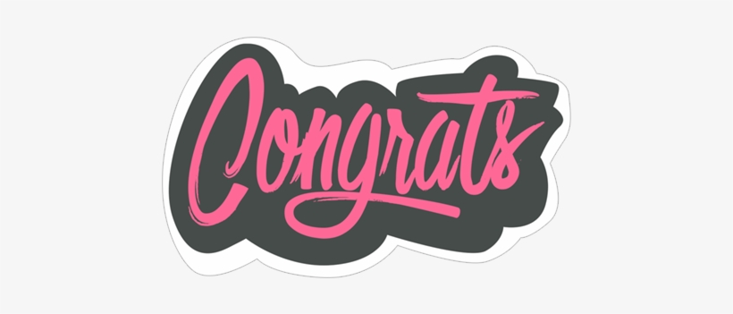 Congrats Congratulation Transparent Png Sticker - Jpeg - Free ...