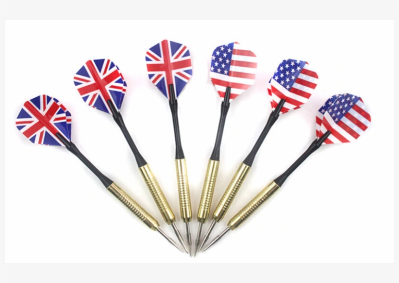 Png - 6pcs Bullseye Target Game National Flag Flights Darts - Free ...