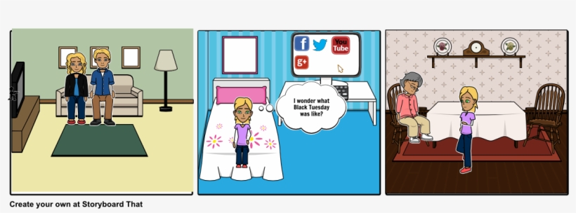 Black Tuesday Comic Strip - Cartoon - Free Transparent PNG Download ...