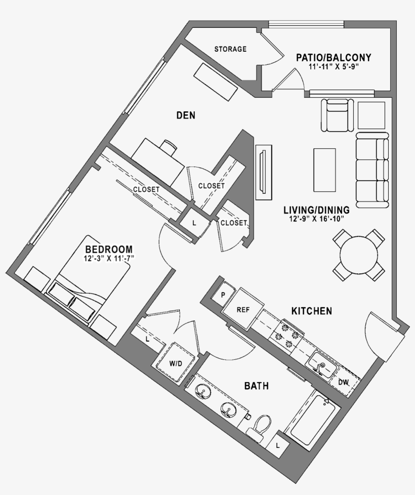 Plan A2 - Baker Block Apartments - Free Transparent PNG Download - PNGkey