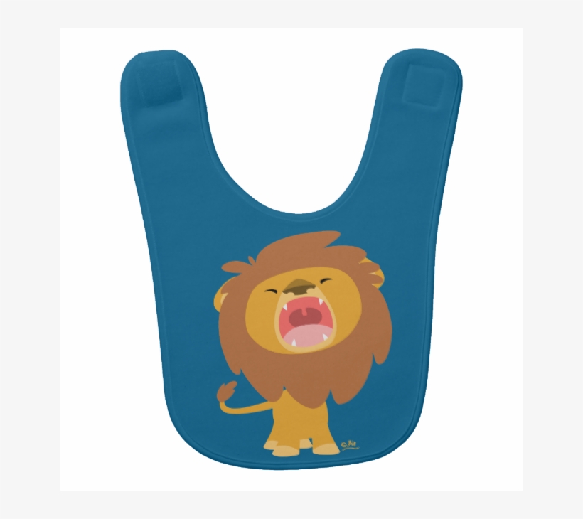 Cute Cartoon Roaring Lion Baby Bib - Cartoon Bib - Free Transparent PNG ...