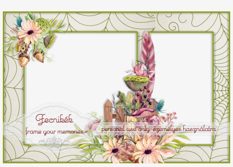Fall Double Frame - Picture Frame - Free Transparent PNG Download - PNGkey