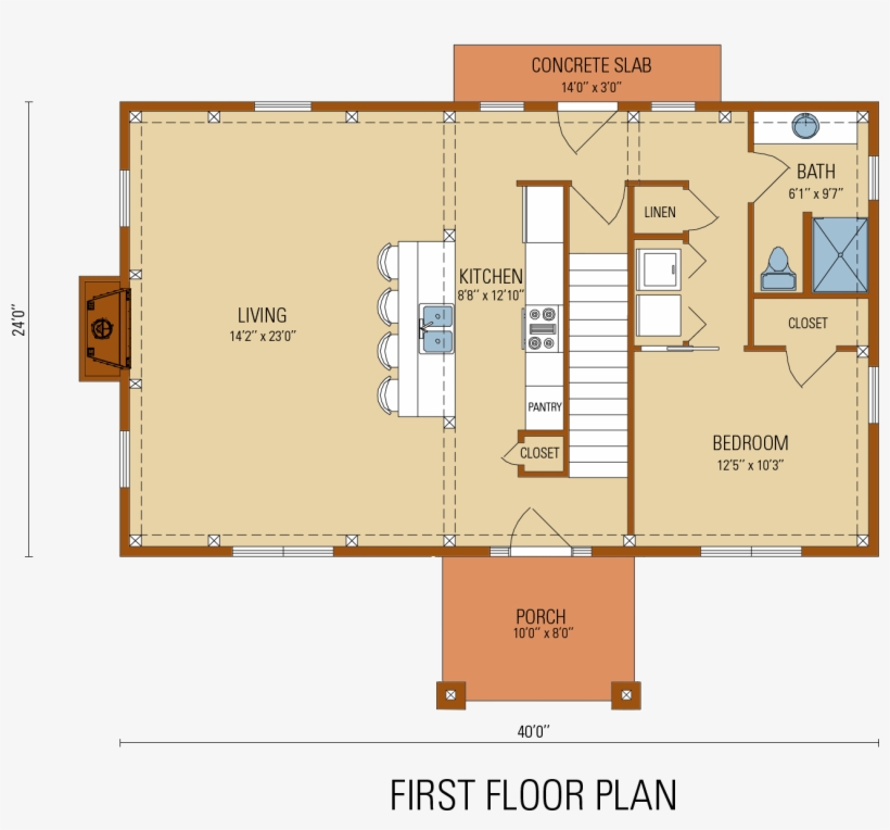 Craftsman Timber Frame Fall Feature Home - Floor Plan - Free ...