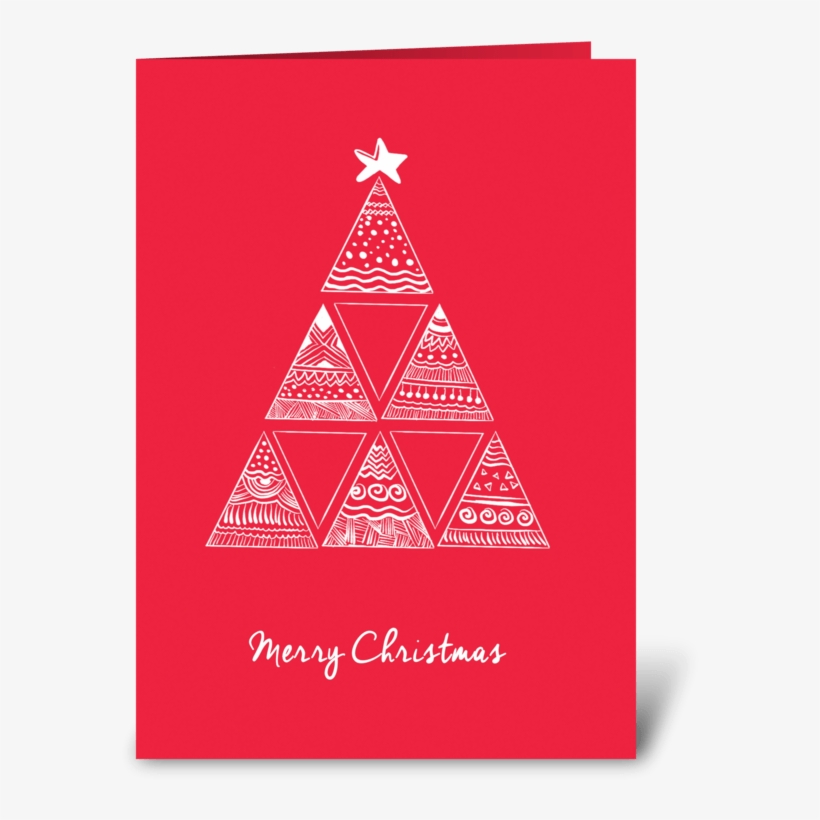 Merry Christmas Greeting Card - Triangle - Free Transparent PNG ...