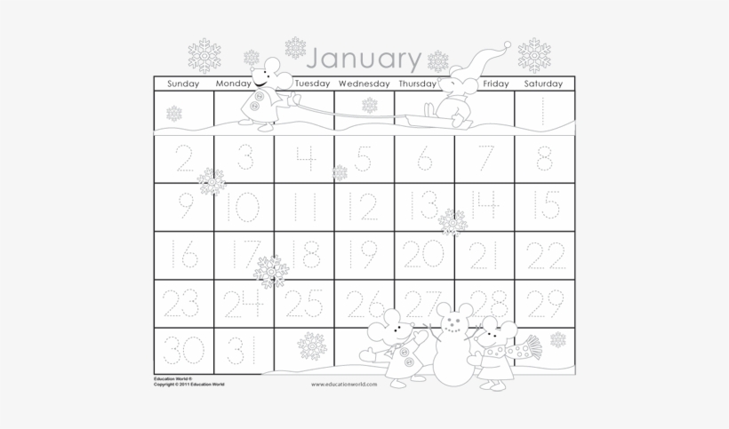 Traceable Calendar January - January Calendar Template - Free ...