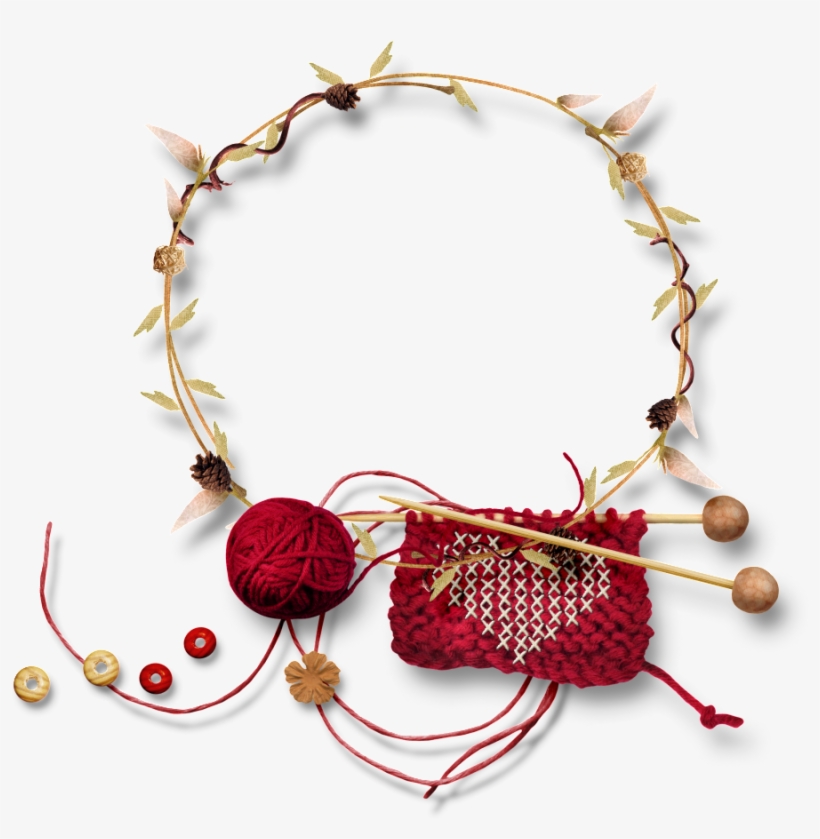 Hand Painted Winter Knit Scarf Png Transparent - Knitting - Free ...