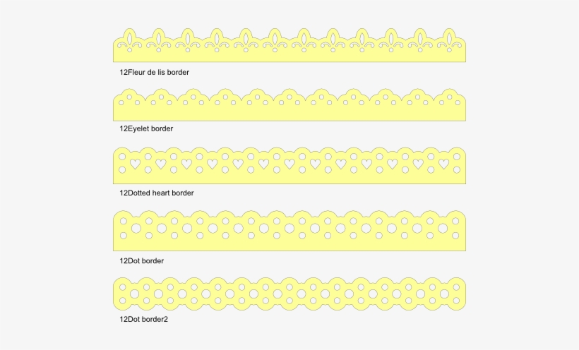 12 Inch Borders - Ivory - Free Transparent PNG Download - PNGkey