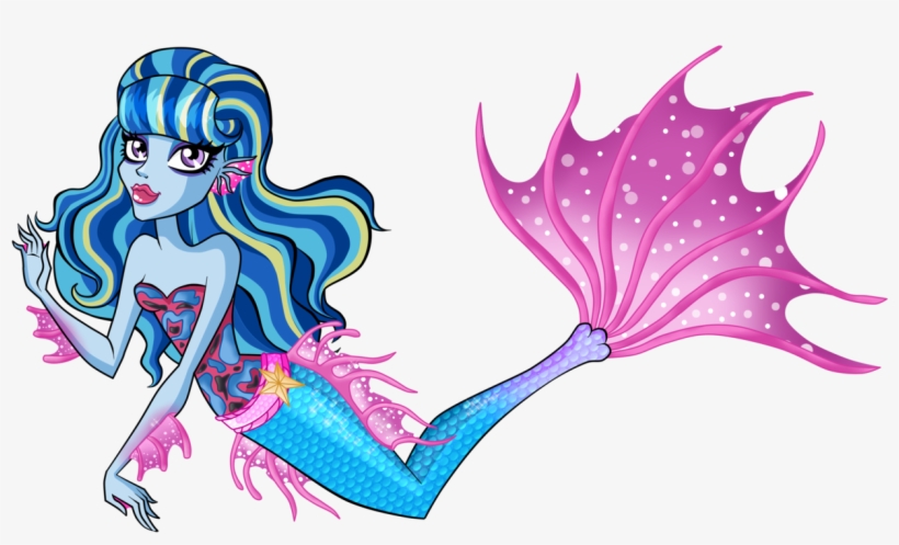 Mermaid Drawing Monster - Monster High Mermaid Girl - Free Transparent ...