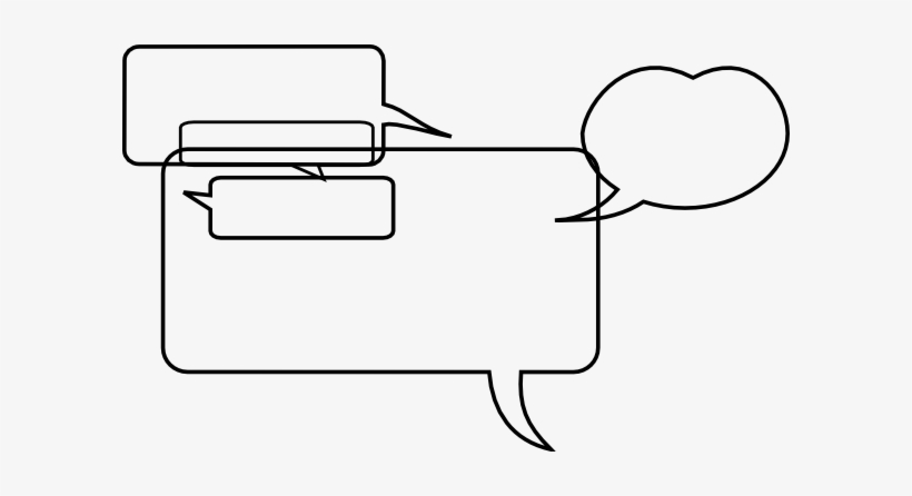 Speech Bubbles Line Svg Clip Arts 600 X 366 Px - Free Transparent PNG ...