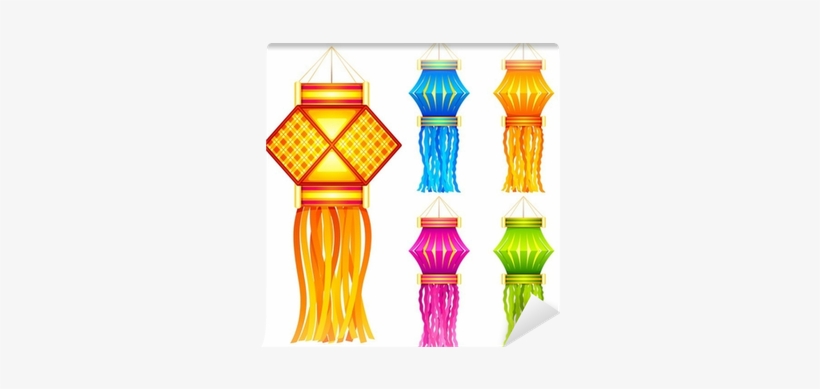 Vector Illustration Of Colorful Diwali Hanging Lantern - Diwali Hanging ...