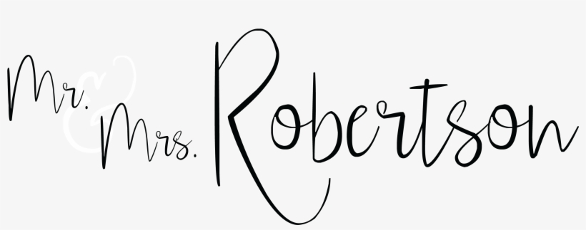 Mr And Mrs Robertson - Calligraphy - Free Transparent PNG Download - PNGkey