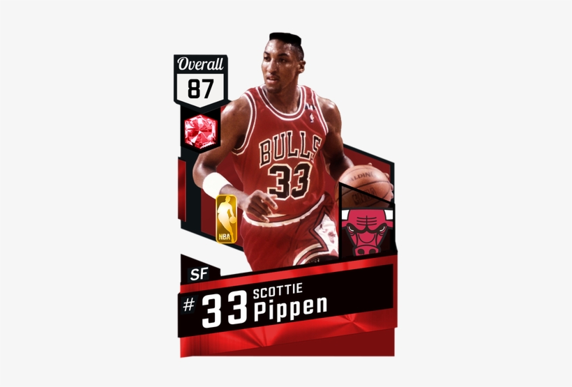 '91 Scottie Pippen Ruby Card - World B Free 2k17 - Free Transparent PNG ...