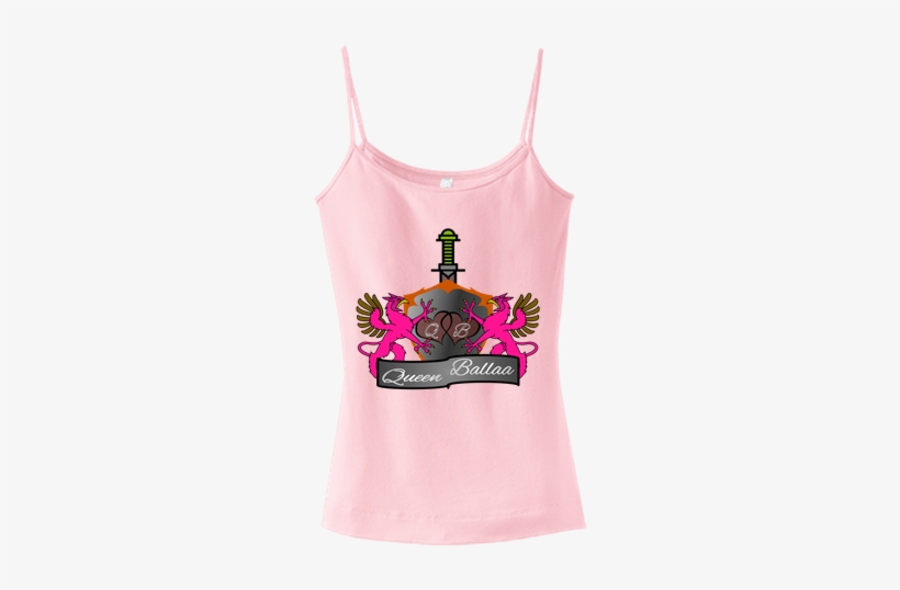 Queen Ballaa Spagetti Strap Tank Top - Pink - Free Transparent PNG ...