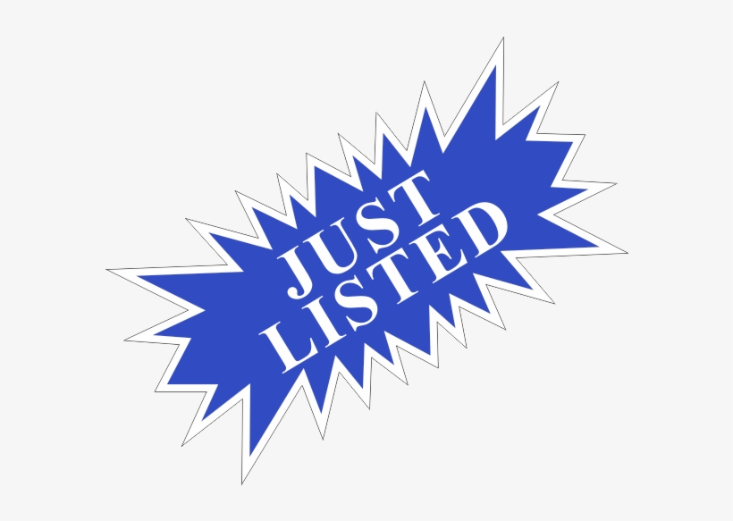 Just Listed Starburst Sign - Open House Sign - Free Transparent PNG ...