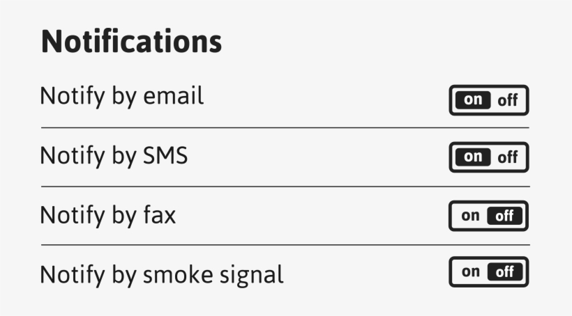 A List Of Notifications Settings With Associated Buttons - Reading ...