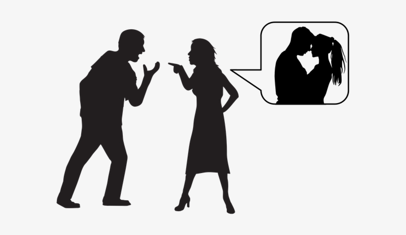 Celos En La Pareja - Arguing Couple Cartoon Png - Free Transparent PNG ...