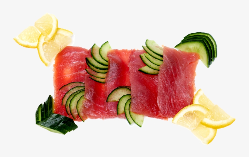 S1 Tuna Sashimi - Lemon - Free Transparent PNG Download - PNGkey
