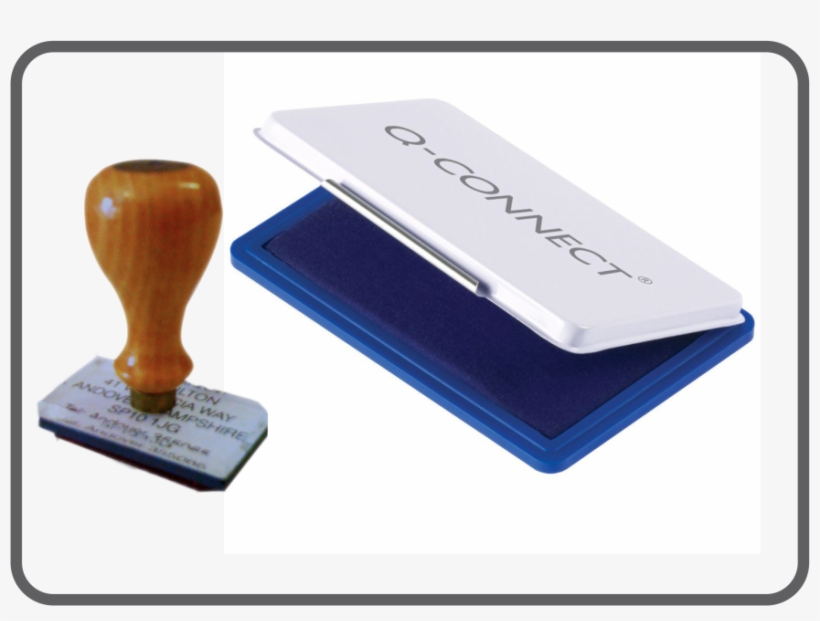 Q-connect Medium Stamp Pad Red Kf25212 - Free Transparent PNG Download ...