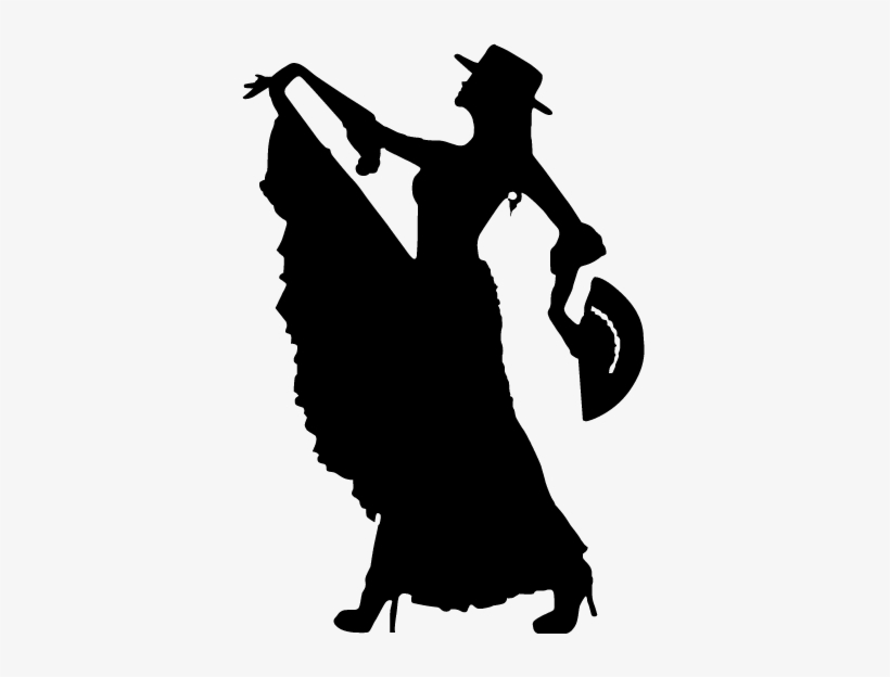 Flamenco Dancer Monochrome Sticker - Flamenco Dancer Stencil - Free ...