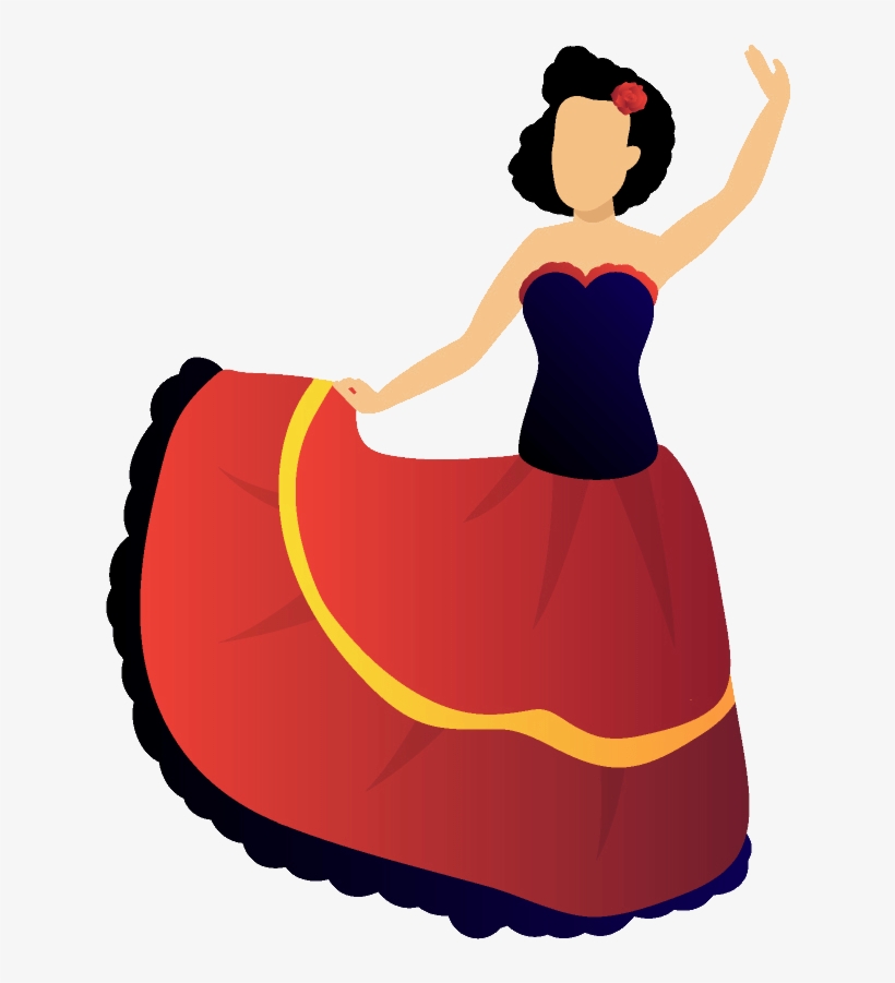 Spanish Level Spain Flamenco Background - Cartoon - Free Transparent ...