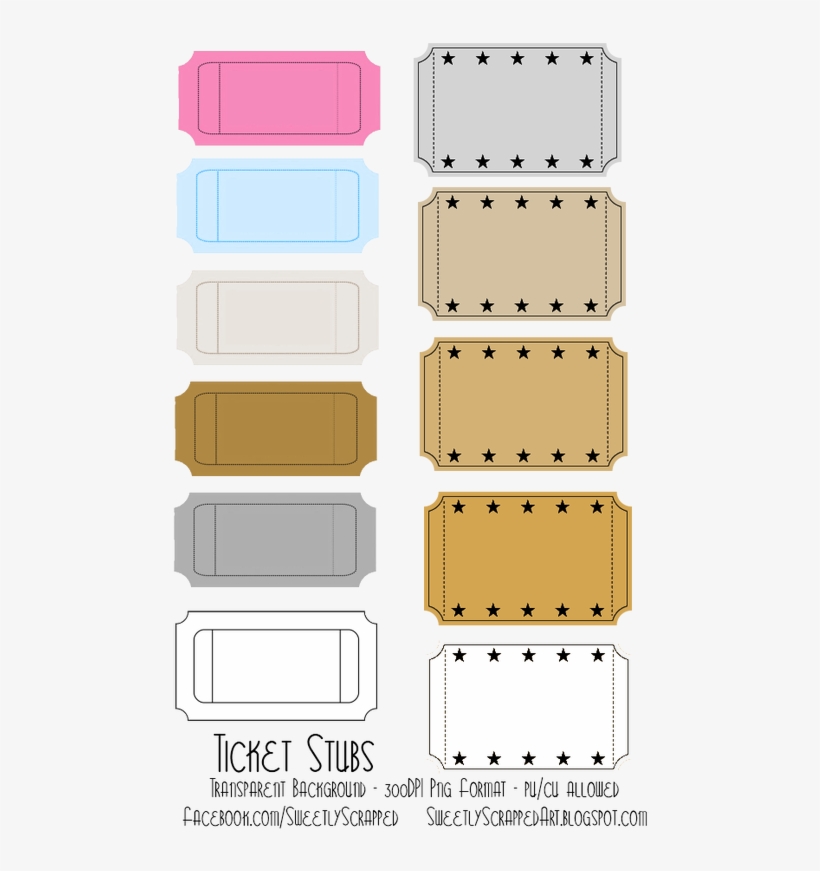 Blank Ticket Stubs Claim Stub Sample Template Free Transparent PNG 