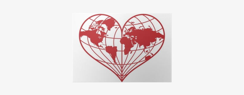 Heart Shaped World Map