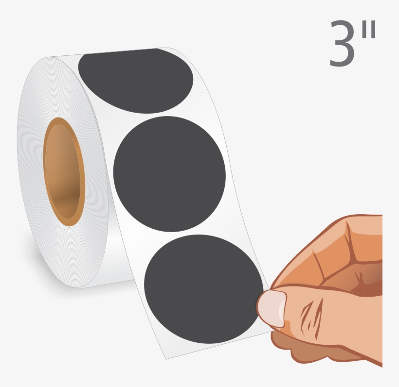 Black Circular Color Coded 1000 Labels/roll - 500 Please Note - This ...