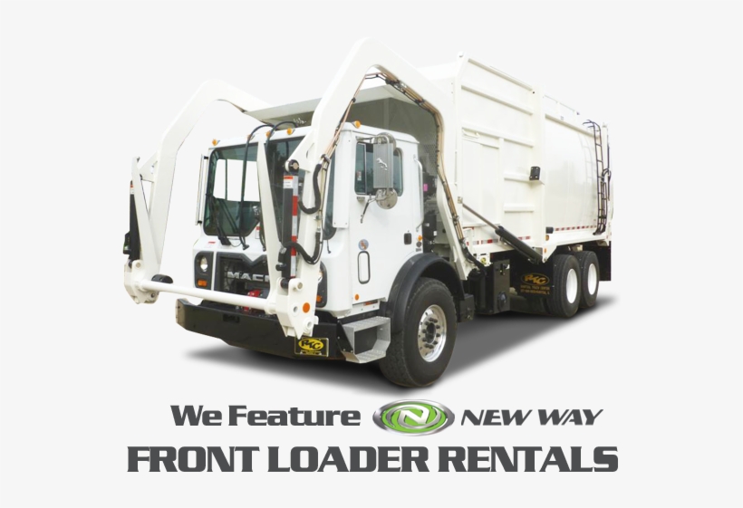 Front Loader Garbage Truck Rentals - White Front Loader Garbage Truck ...