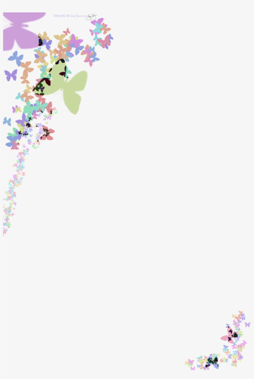 Butterfly Letter Paper - Free Transparent PNG Download - PNGkey