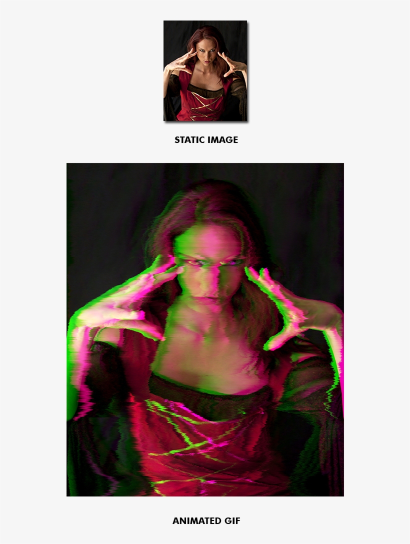 Gif Animated Glitch Photoshop Action - Performance - Free Transparent ...